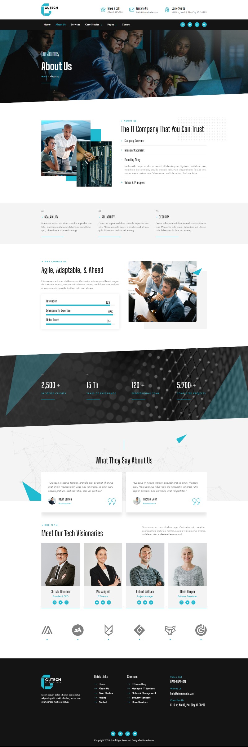 Gutech - IT Solutions Elementor Template Kit by Rometheme | ThemeForest